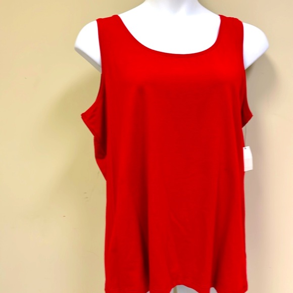 Talbots | Tops | Plus Size Talbots Red Tank Top | Poshmark